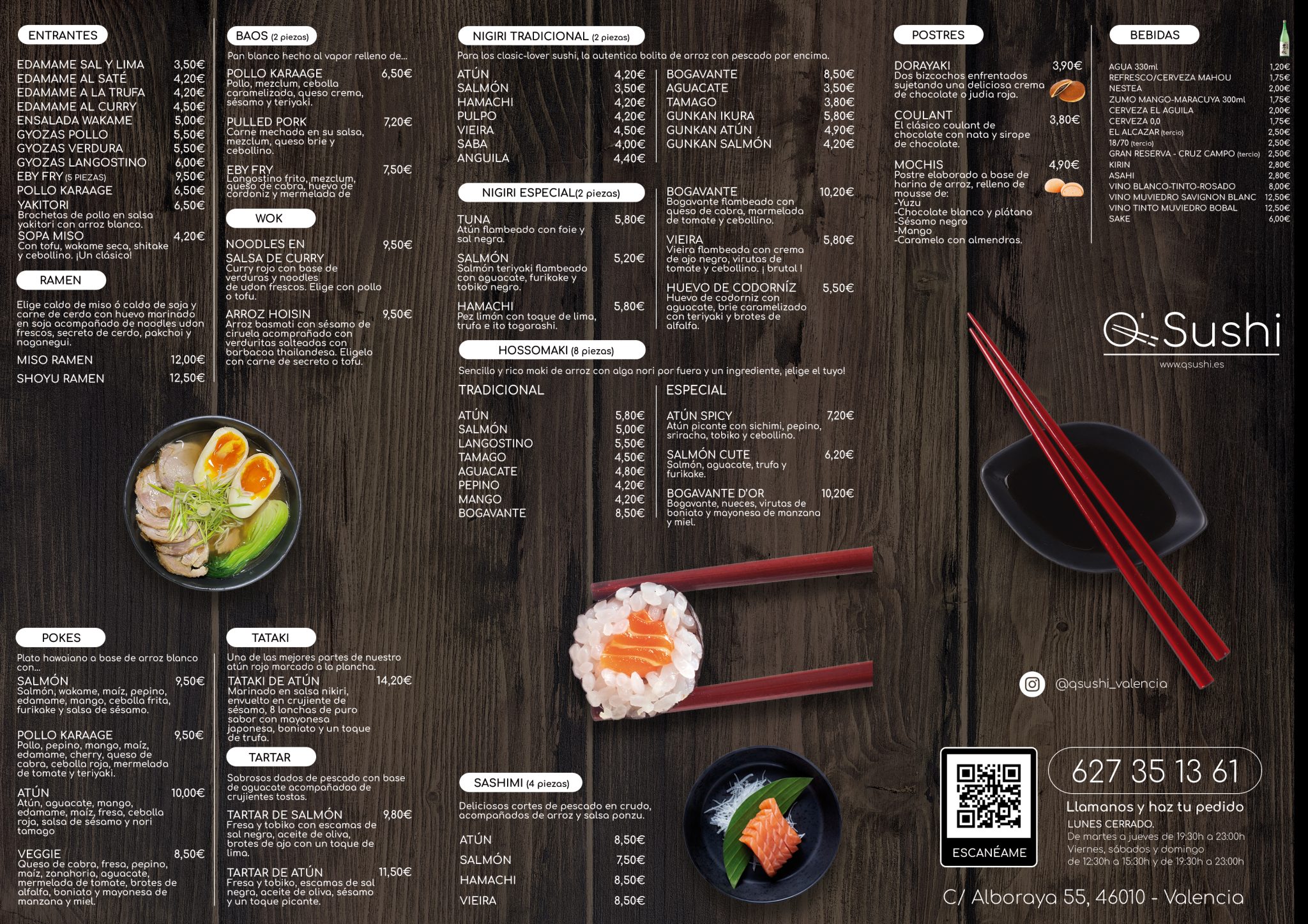 Restaurante Japonés Q' Sushi Valencia | Comida para llevar Valencia ...